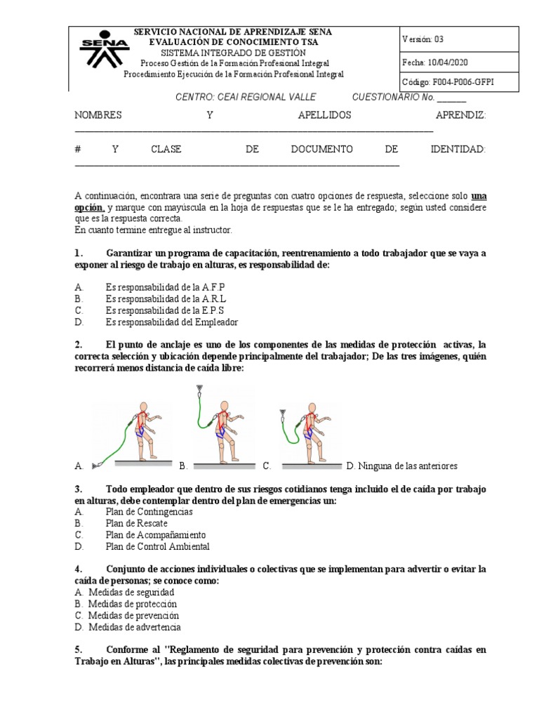 Instrumento de Evaluación Conocimiento Alexis Tello | PDF | Andamio ...