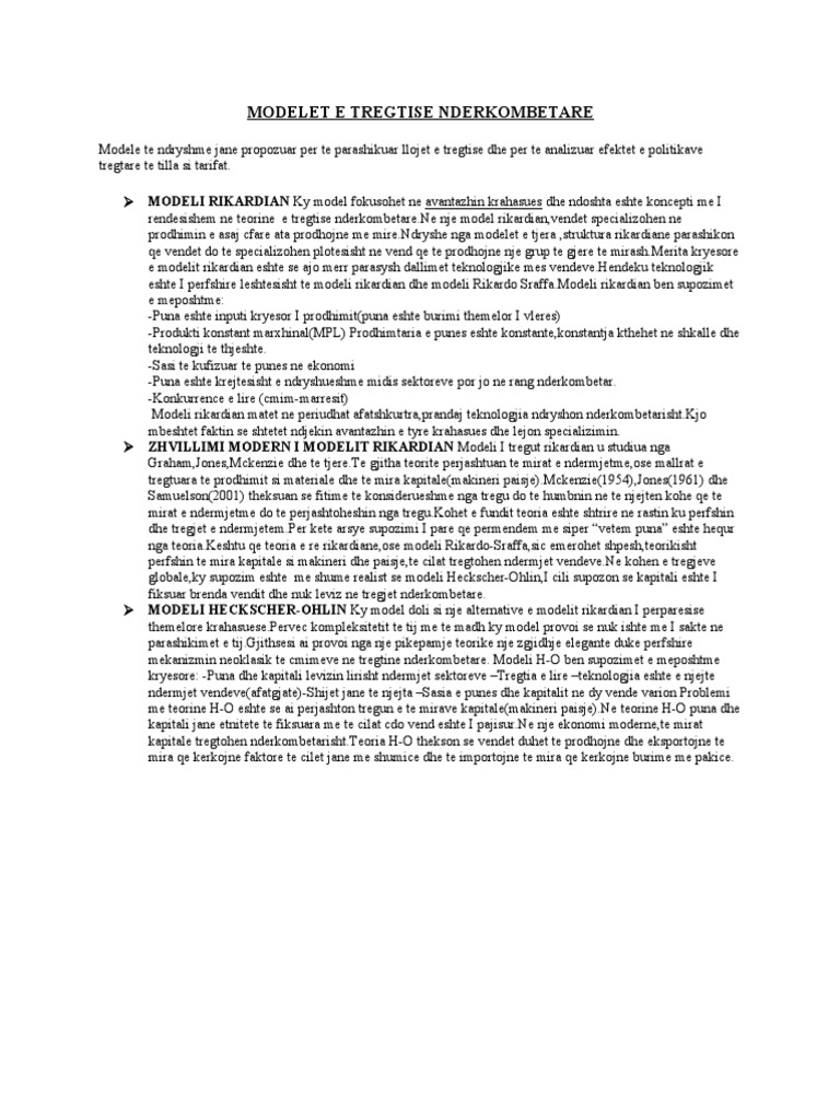 Instrumentet e Politikes Tregtare | PDF