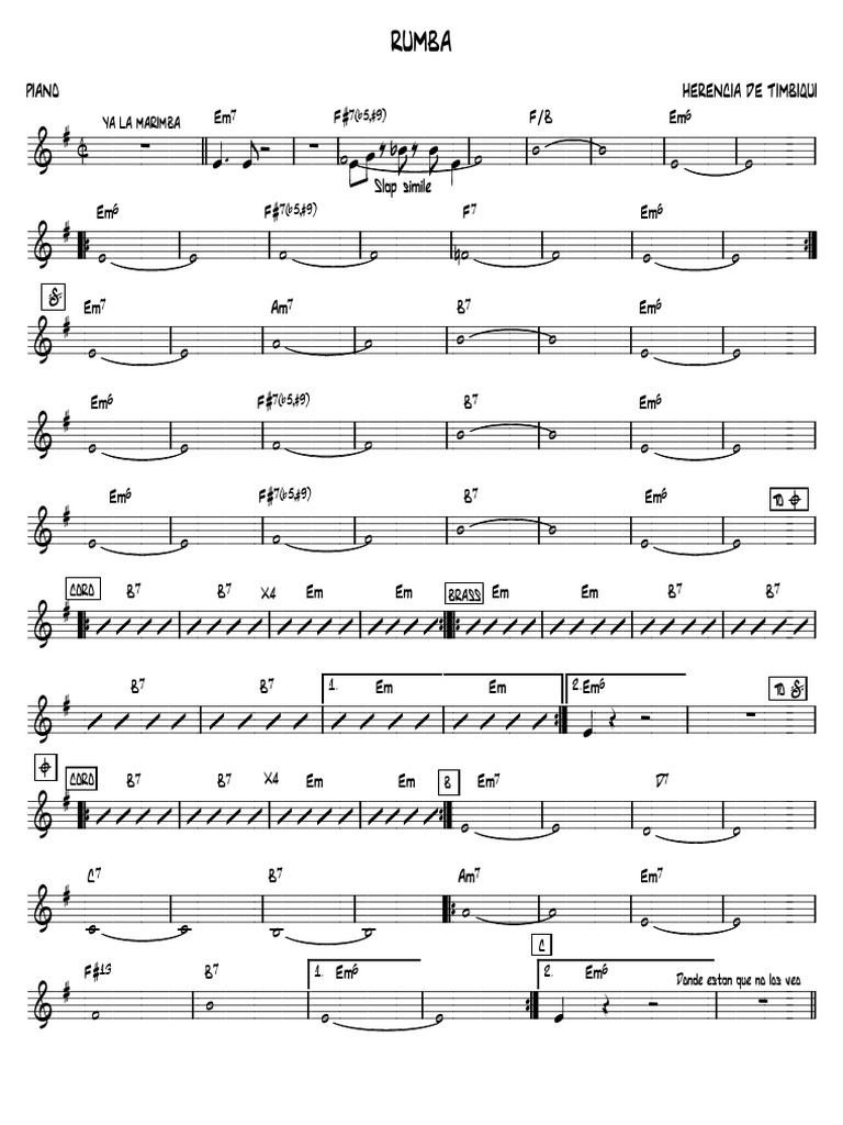 Rumba Piano | PDF