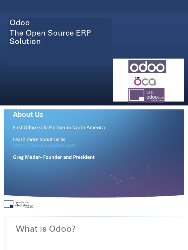 Click To Edit Master Subtitle Style: Odoo The Open Source ERP Solution ...