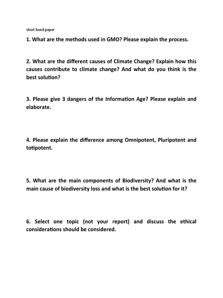 Short Bond Paper | PDF