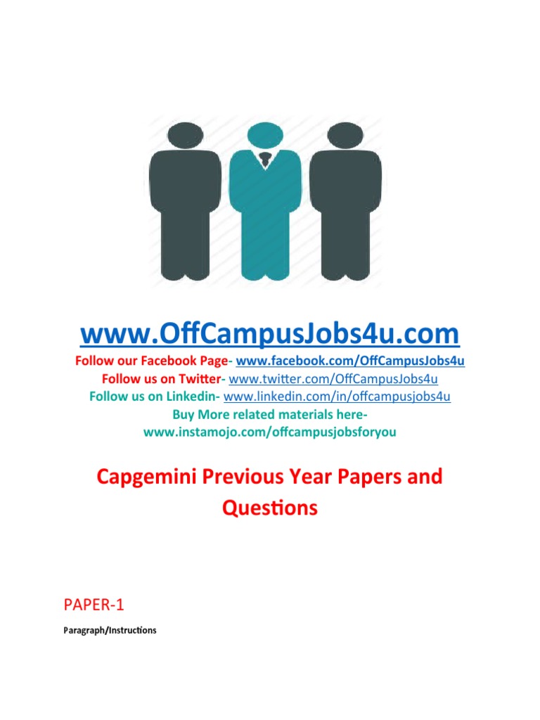 Capgemini Previous Year Papers and Questions: Paper-1 | PDF | Capital Punishment | Islamic State ...