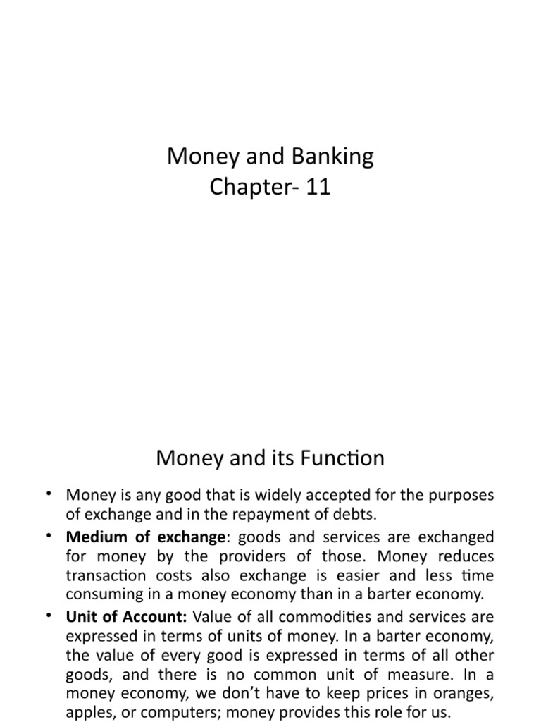 Money and Banking Chapter-11 | PDF | Money Supply | Keynesian Economics
