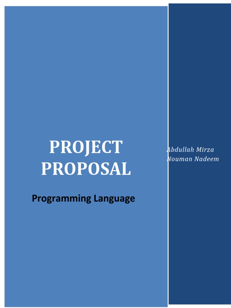 Project Proposal: Programming Language | PDF