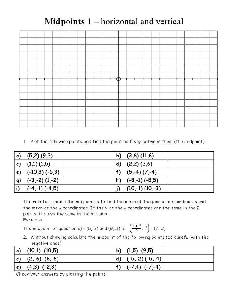 Finding Midpoints | PDF | Discrete Mathematics | Mathematical Relations