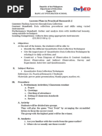 A Detailed Lesson Plan in Research 1 | PDF | Observation | Qualitative ...