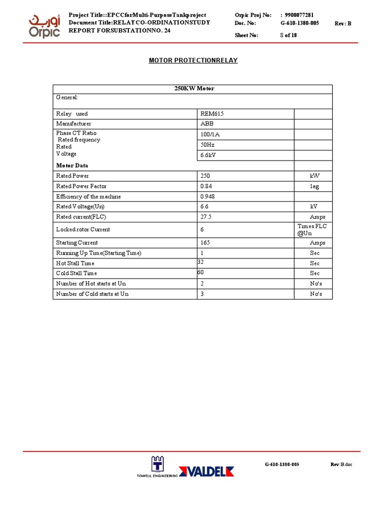 Relay Protection Setting For Preparing Report | PDF | Relay | Amplifier
