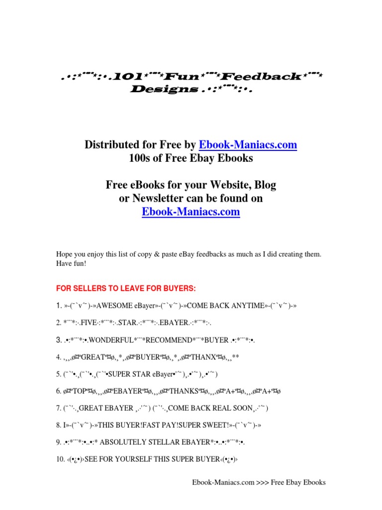 101 Fun Feedback Designs PDF | PDF