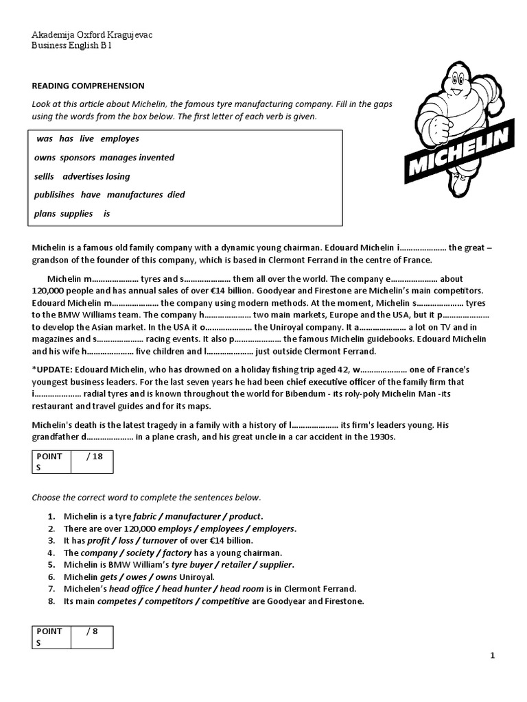 Final Test b1 Business | PDF | Business