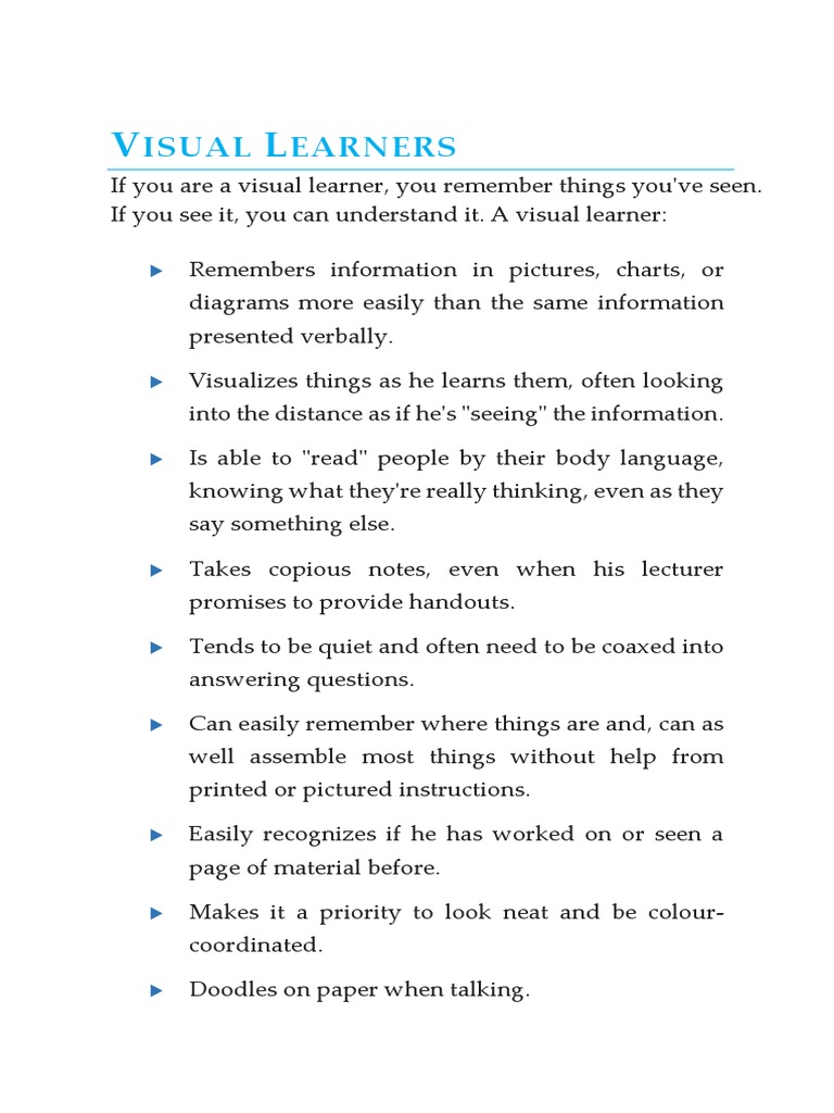 Visual Learners | PDF