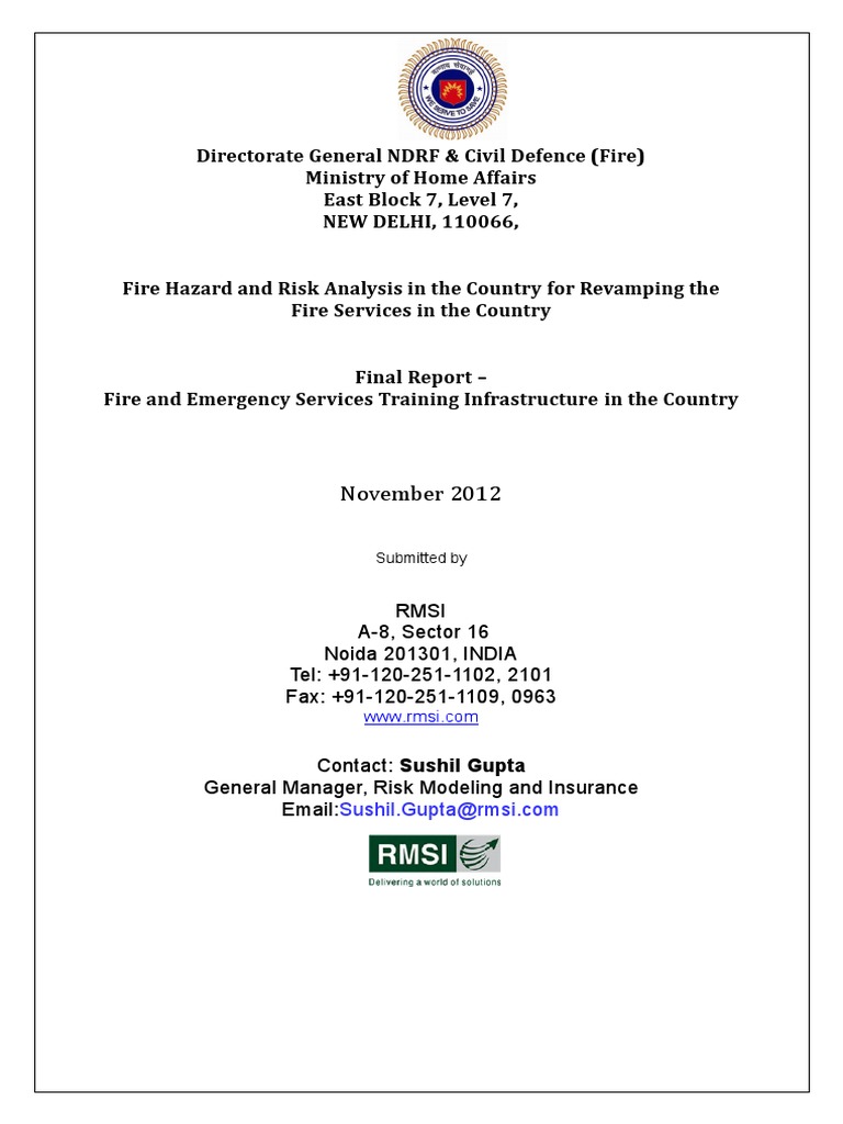 Fire and Emergency Services Training Infrastructure in The Country PDF ...