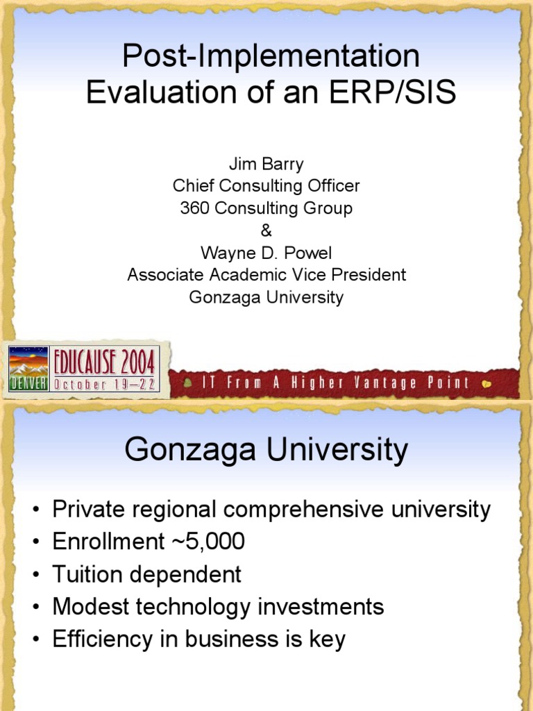 Post-Implementation Evaluation of An ERP/SIS | PDF | Enterprise ...