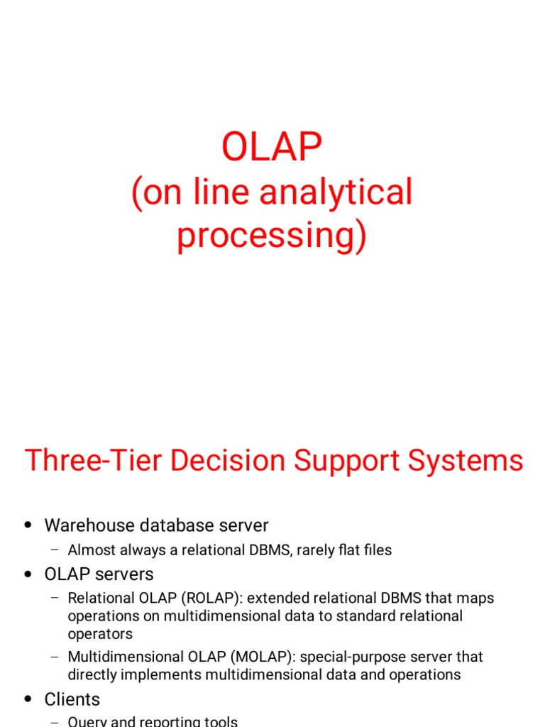 Olap Types and Operations | PDF | Databases | Information Technology ...