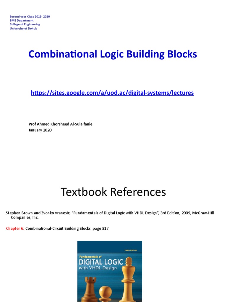 05 Combinational Logic Building Blocks Pdf Information And