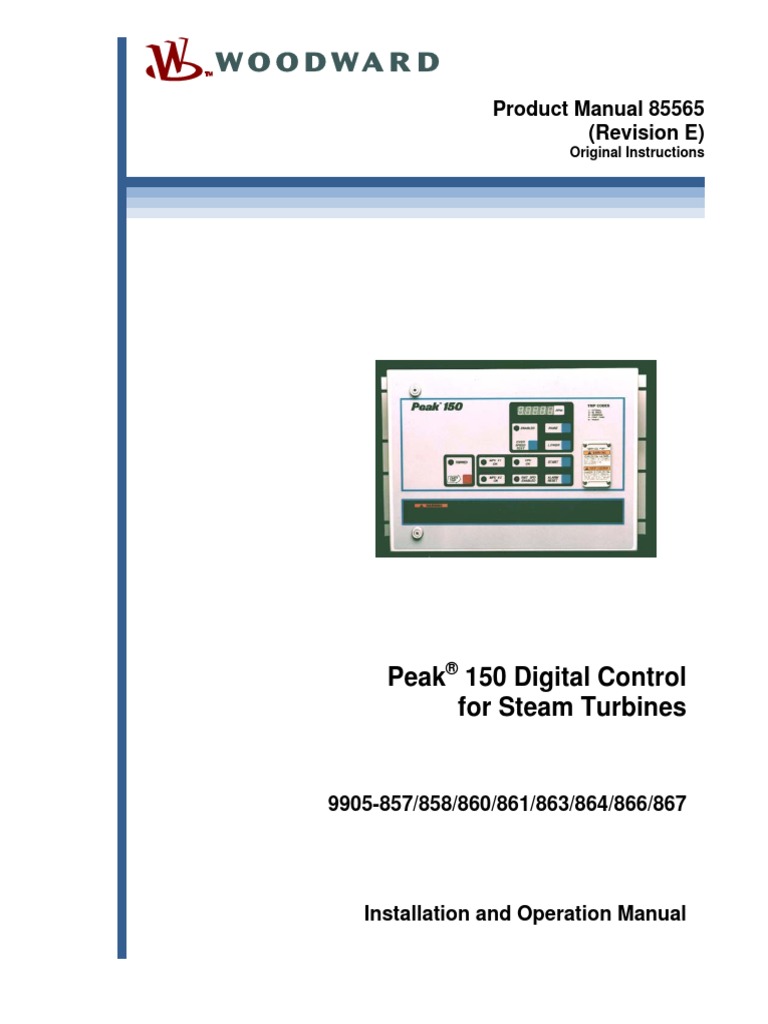 Product Manual 85565 (Revision E) : Peak 150 Digital Control For Steam ...