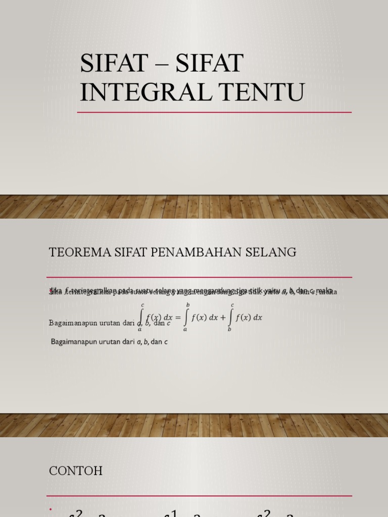 Sifat - Sifat Integral Tentu | PDF
