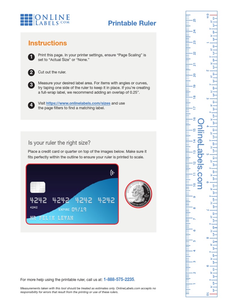 Instructions: Printable Ruler | PDF | Graphic Design