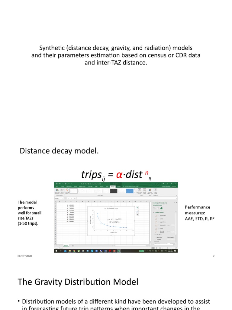 Synthetic (Distance Decay, Gravity, and Radiation) Models and Their ...
