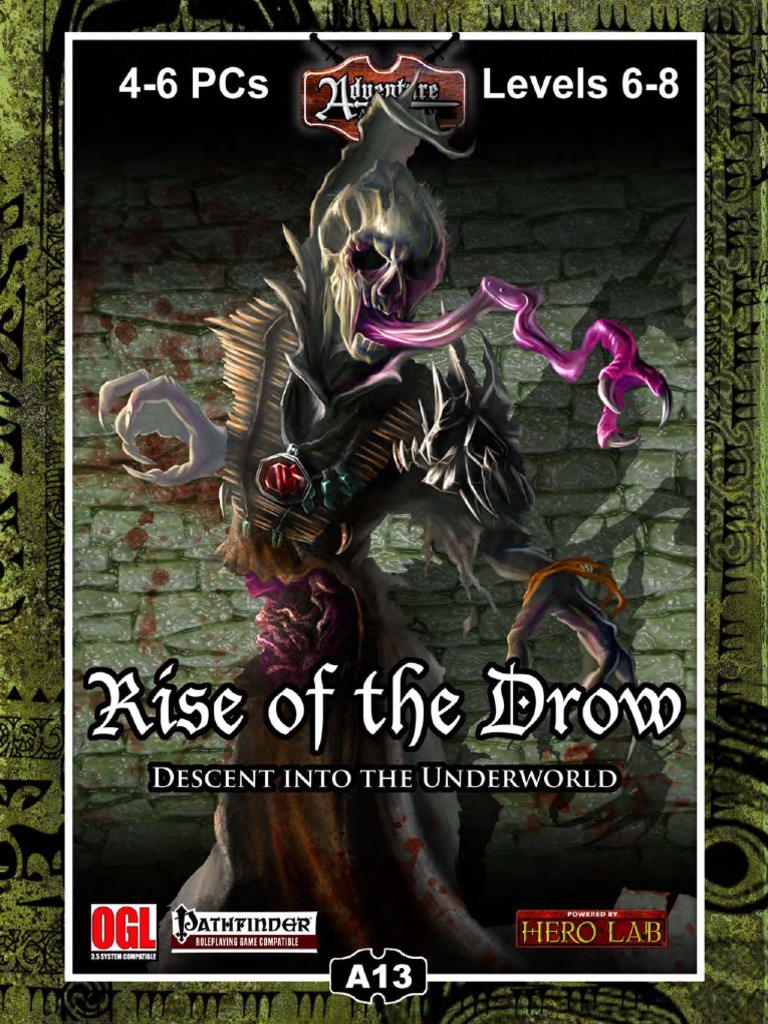 Rise of The Drow - A13 - Descent Into The Underworld Part 1 | PDF | Dwarf (Dungeons & Dragons)