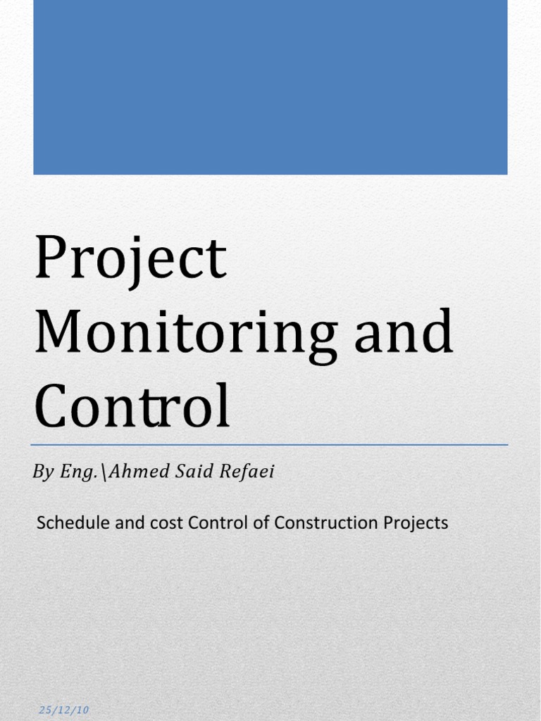 Project Monitoring and Control | PDF