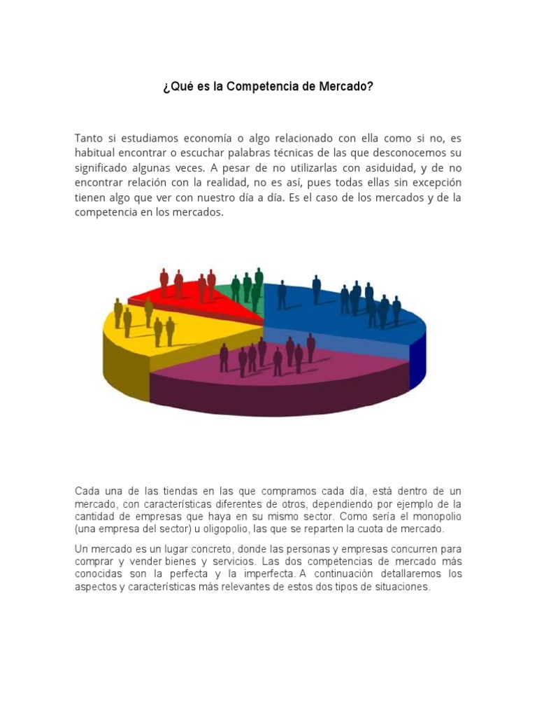 Qué Es La Competencia de Mercado | Descargar gratis PDF | Oferta y ...