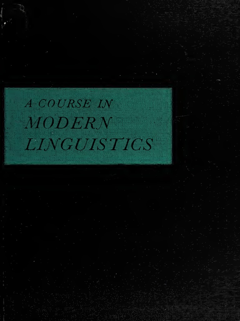 Charles Francis Hockett - A Course in Modern Linguistics-Macmillan ...