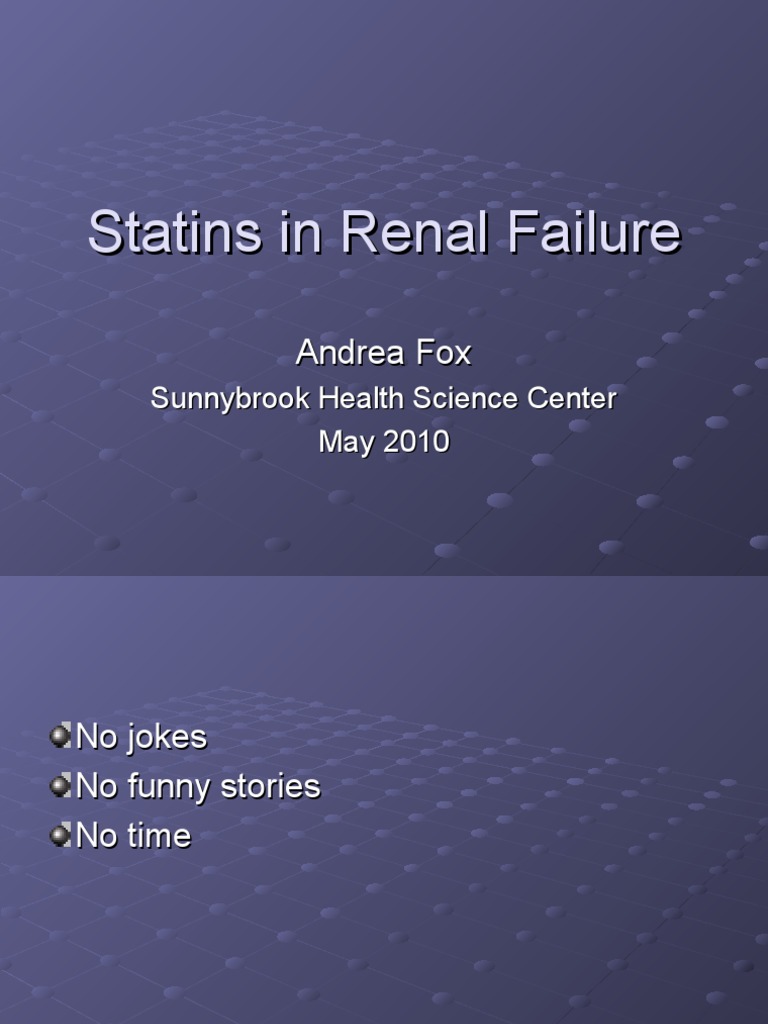 Statins in Renal Disease - Andrea | PDF | Statin | Dialysis