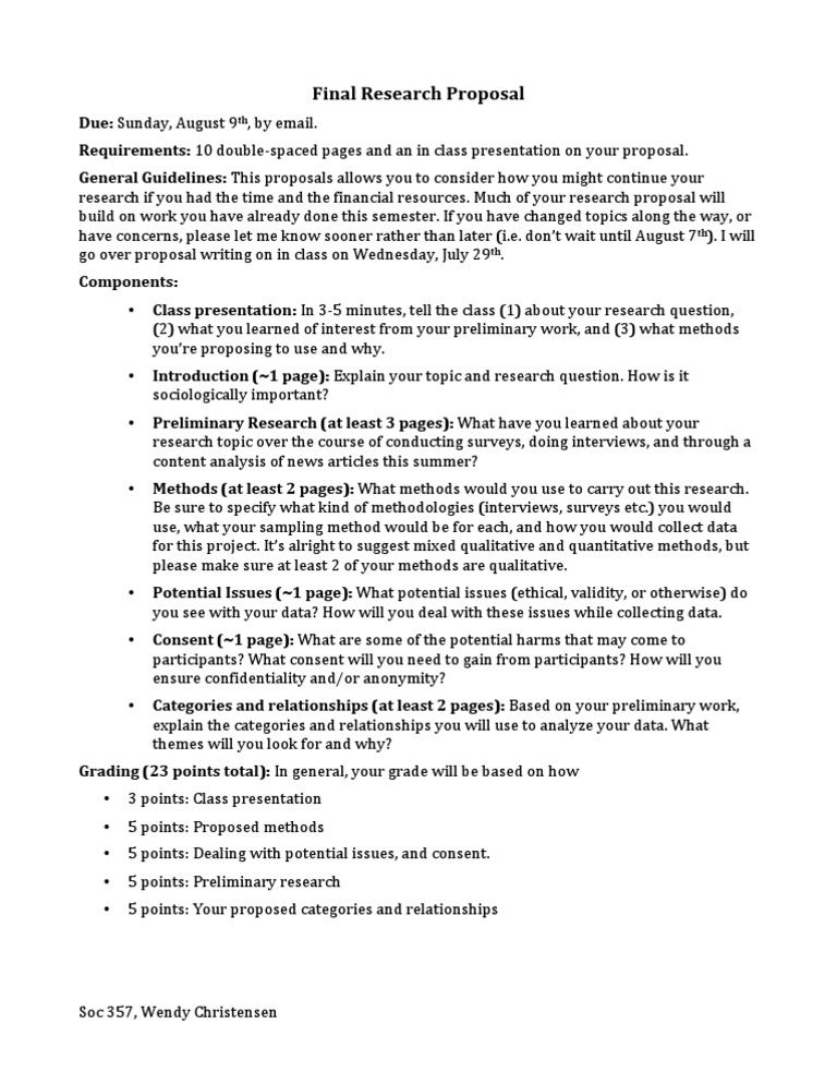 Research Proposal Assignment | PDF | Qualitative Research | Methodology