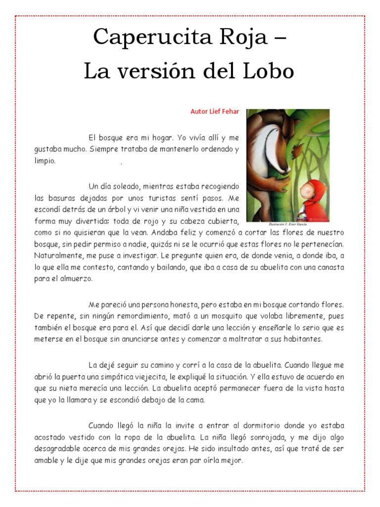 Caperucita Roja - La Version Del Lobo | PDF | Caperucita Roja