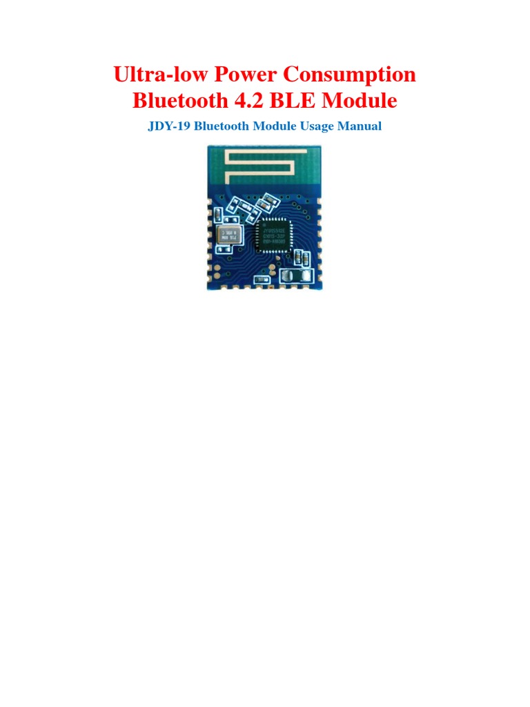 Ultra-Low Power Consumption Bluetooth 4.2 BLE Module | PDF | Bluetooth ...