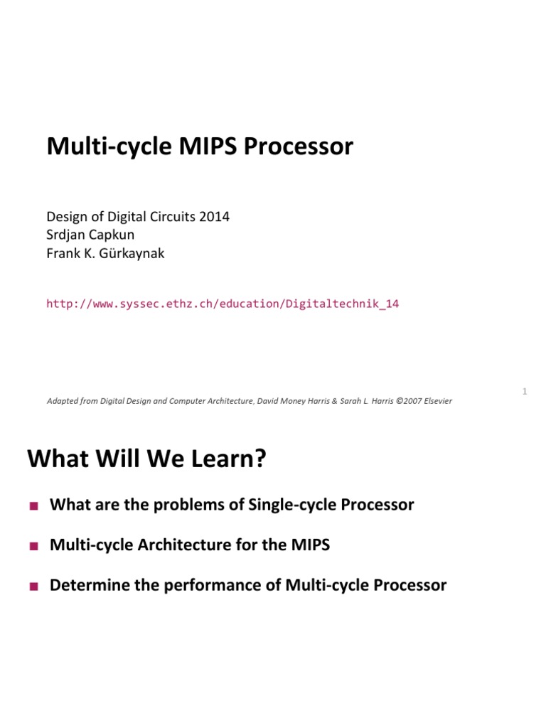 21 Architecture MultiCycle PDF | PDF | Central Processing Unit | Electronic Engineering