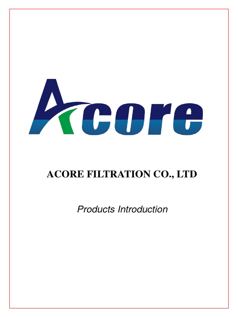 Products Catalog - ACORE Filtration Co - LTD | Download Free PDF ...