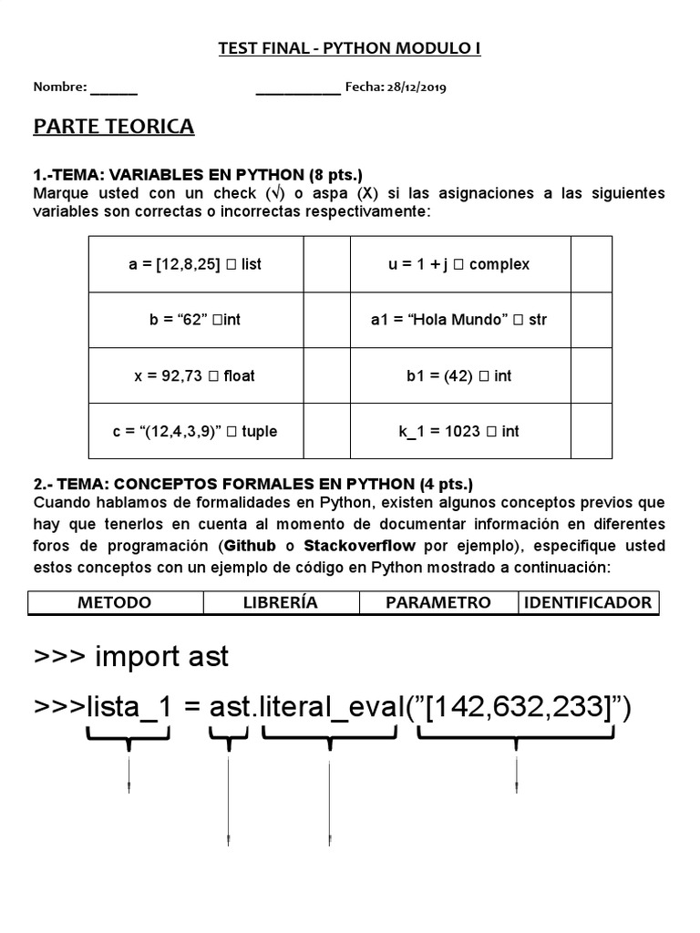 Examen Final Python | PDF