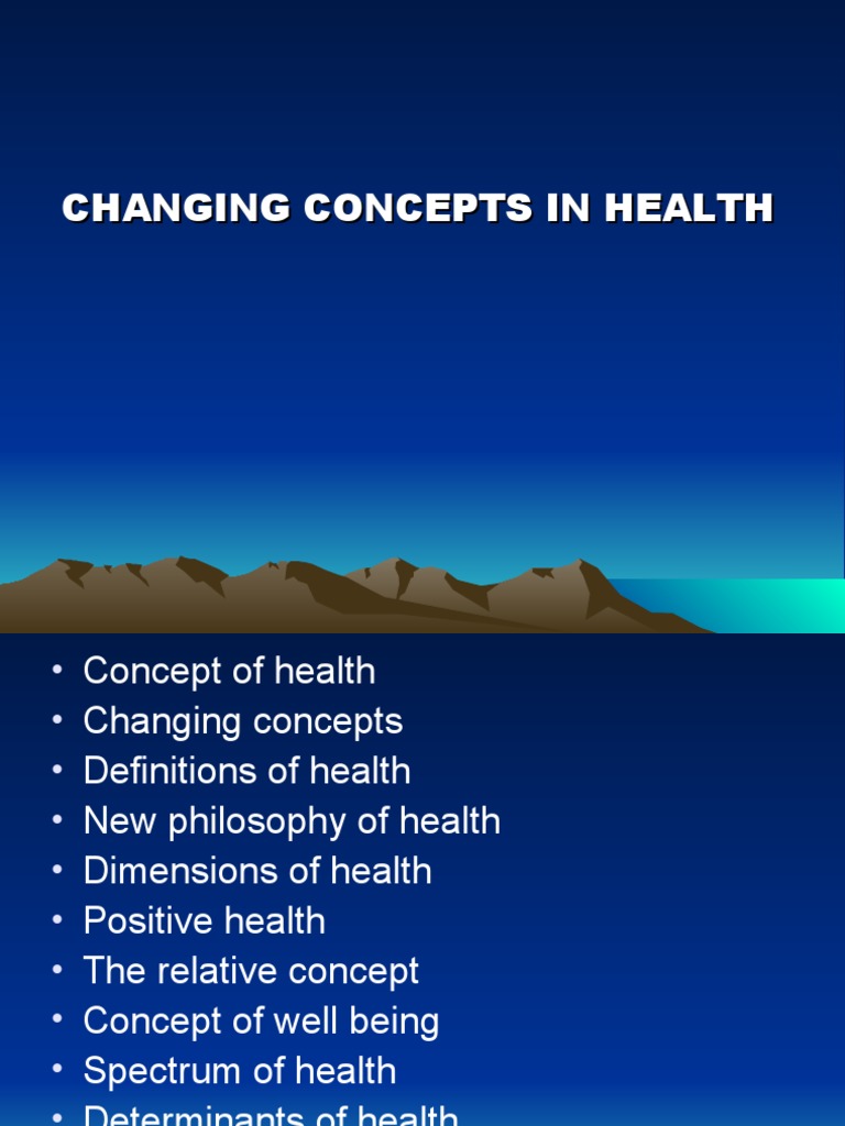 Changing Concepts of Health | PDF | Mind | Ecosystem