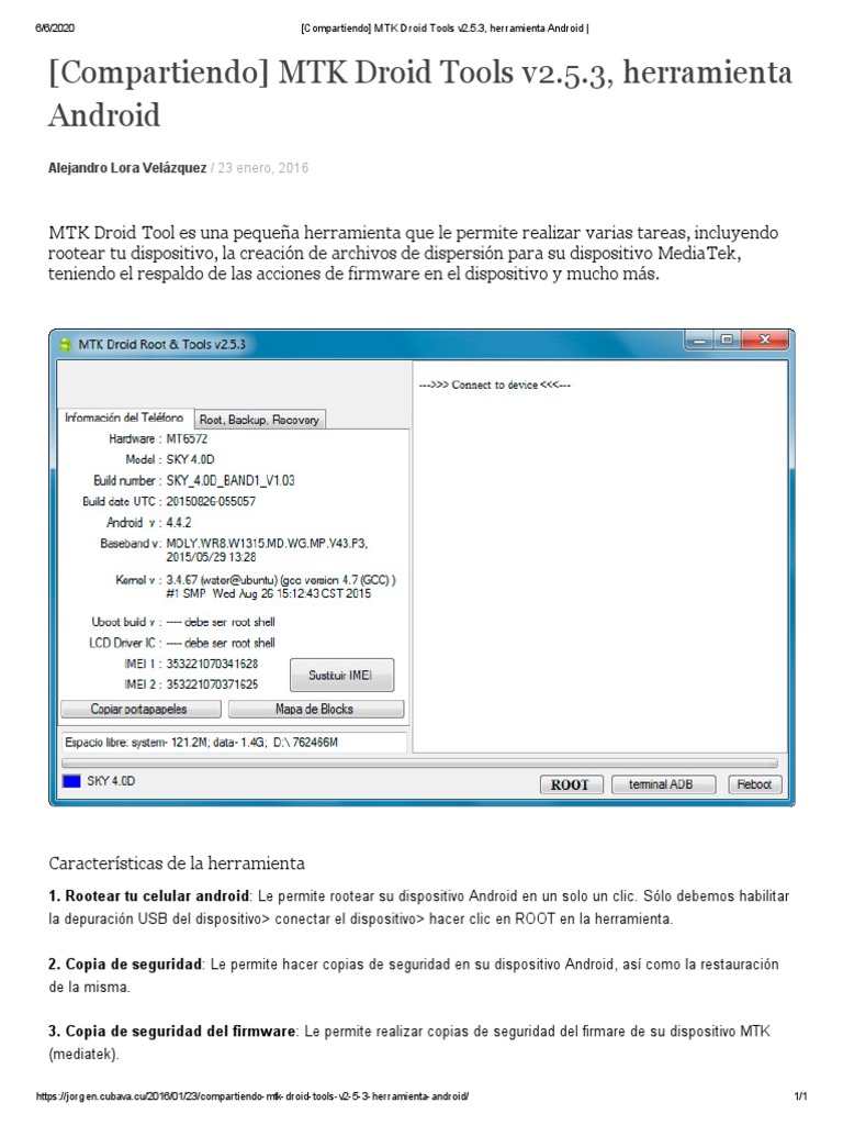 (Compartiendo) MTK Droid Tools v2.5 | PDF