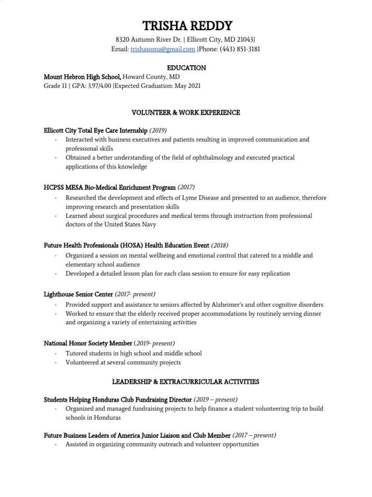 Ir Resume | PDF | Doctor Of Medicine | Behavior Modification