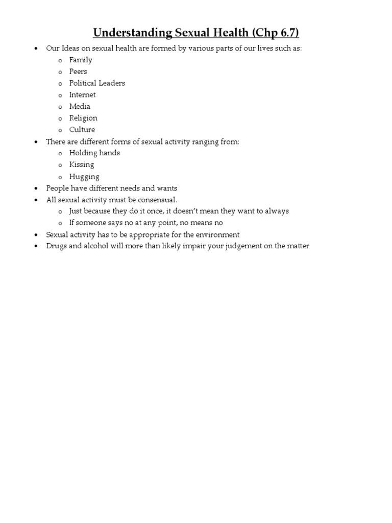 Understanding Sexual Health | PDF