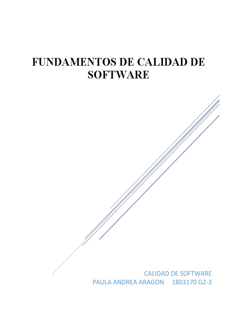 Fundamentos de Calidad Del Software | PDF | Usabilidad | Software