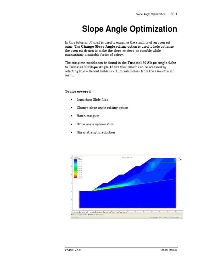 Slope Angle Optimization: Topics Covered | PDF