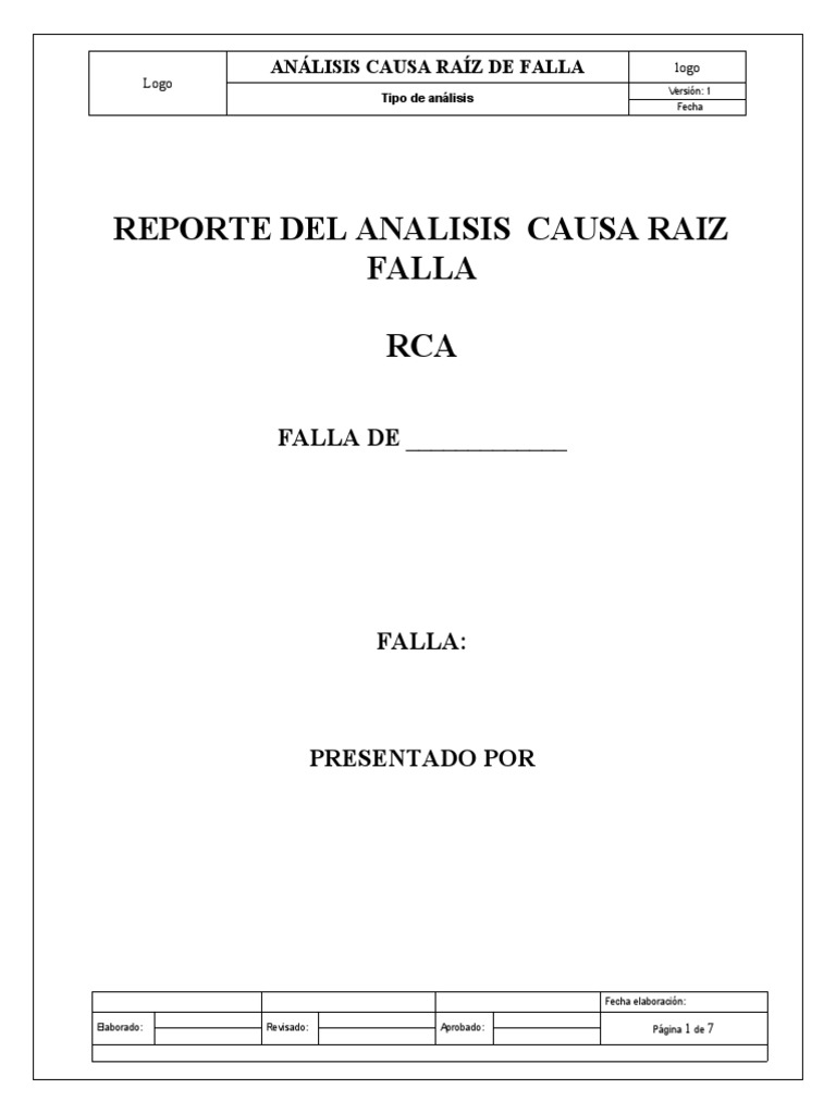 RCA Formato Presentacion de Informe | PDF | Informática | Informática y ...