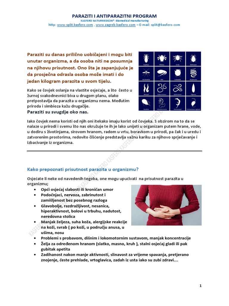 Paraziti I Antiparazitni Program | PDF