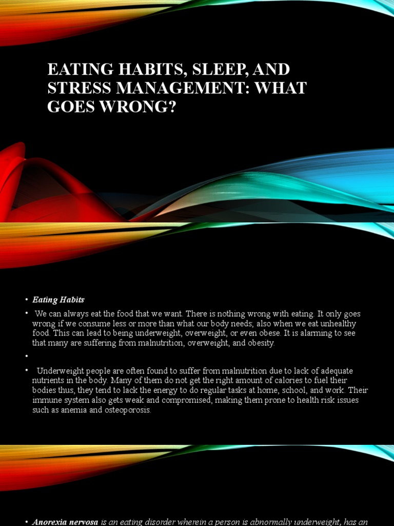 Eating Habits and Stress Management | PDF