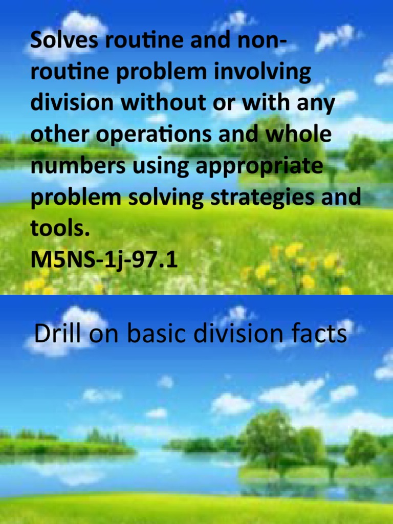 1st Q MATH 5 - LESSON 27 SOLVING ROUTINE AND NON-ROUTINE PROBLEMS | PDF ...