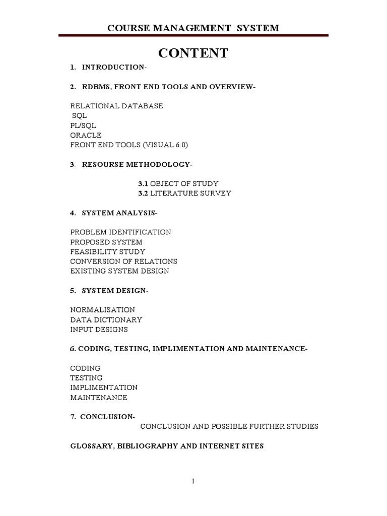 Course Management System | PDF | Relational Database | Databases