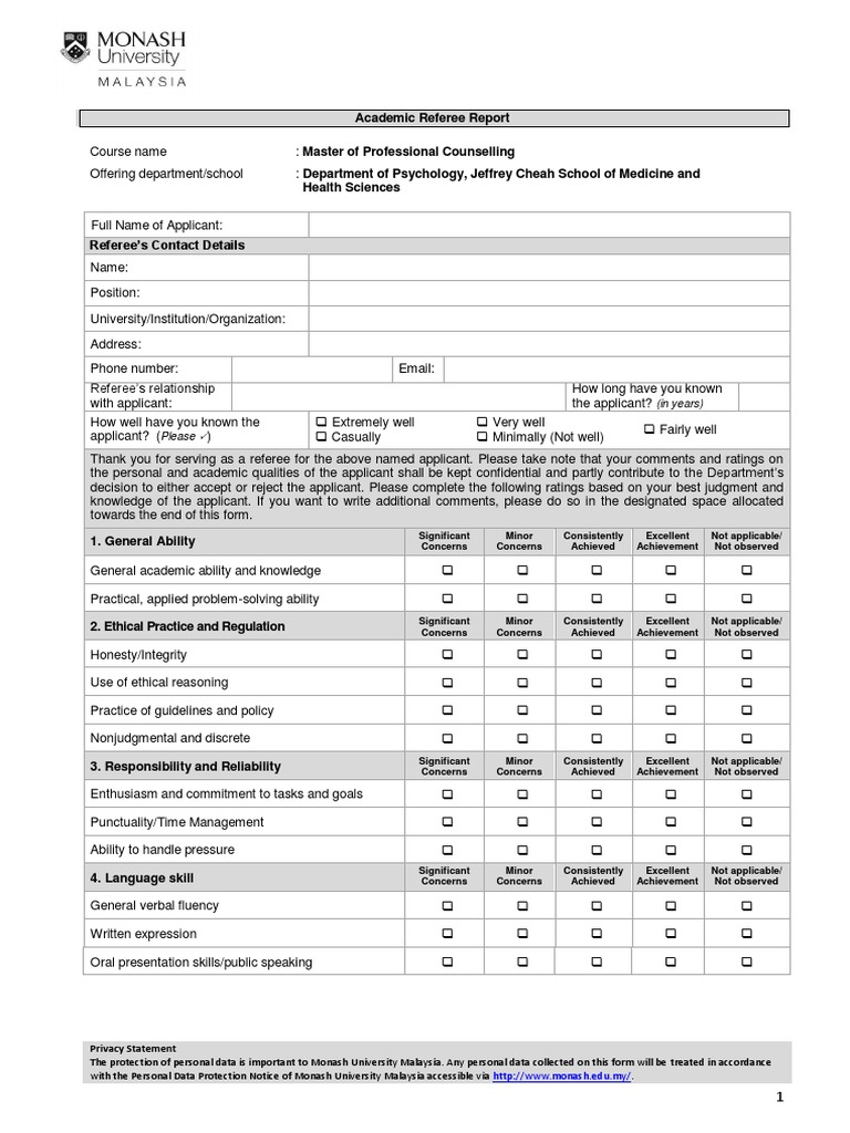 Academic Referee Report Form | PDF | Information Privacy | Psychological Concepts