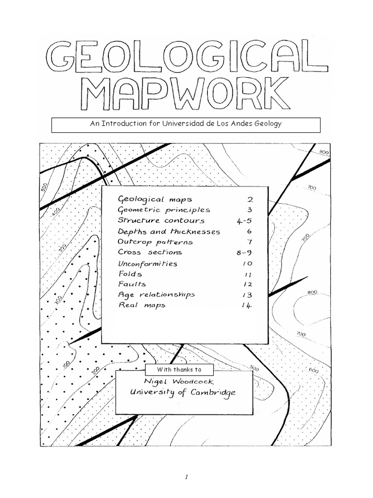 Geology Mapwork Booklet | PDF | Fault (Geology) | Contour Line