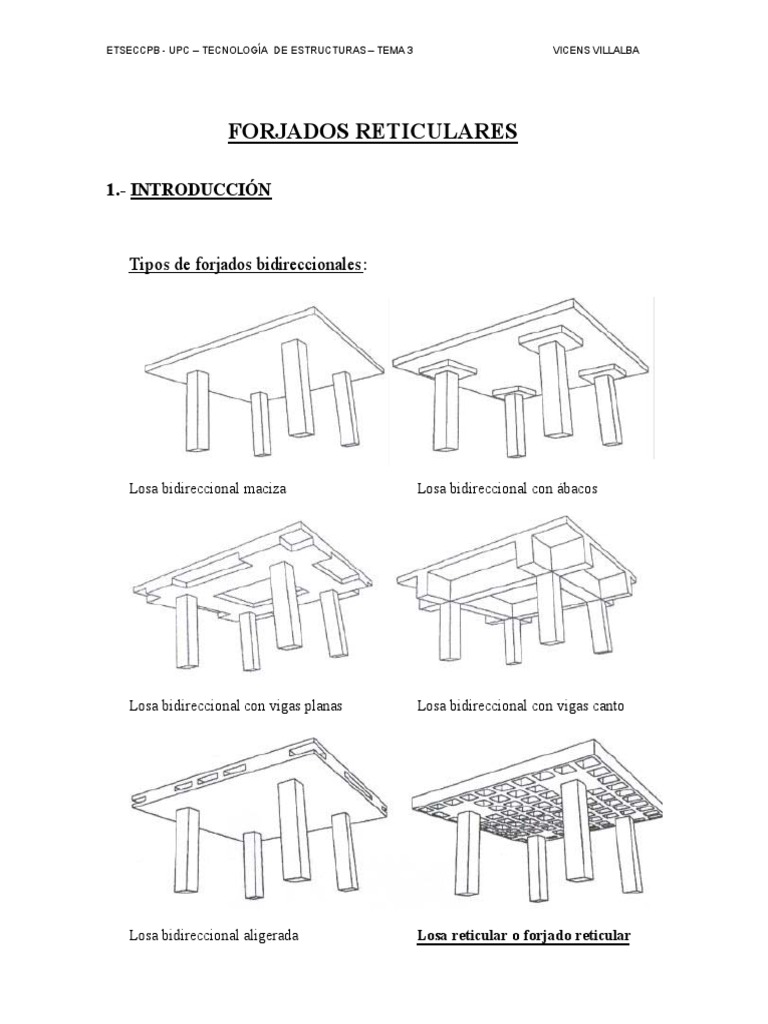 Forjados Reticulares PDF | PDF | Materiales de construcción | Hormigón