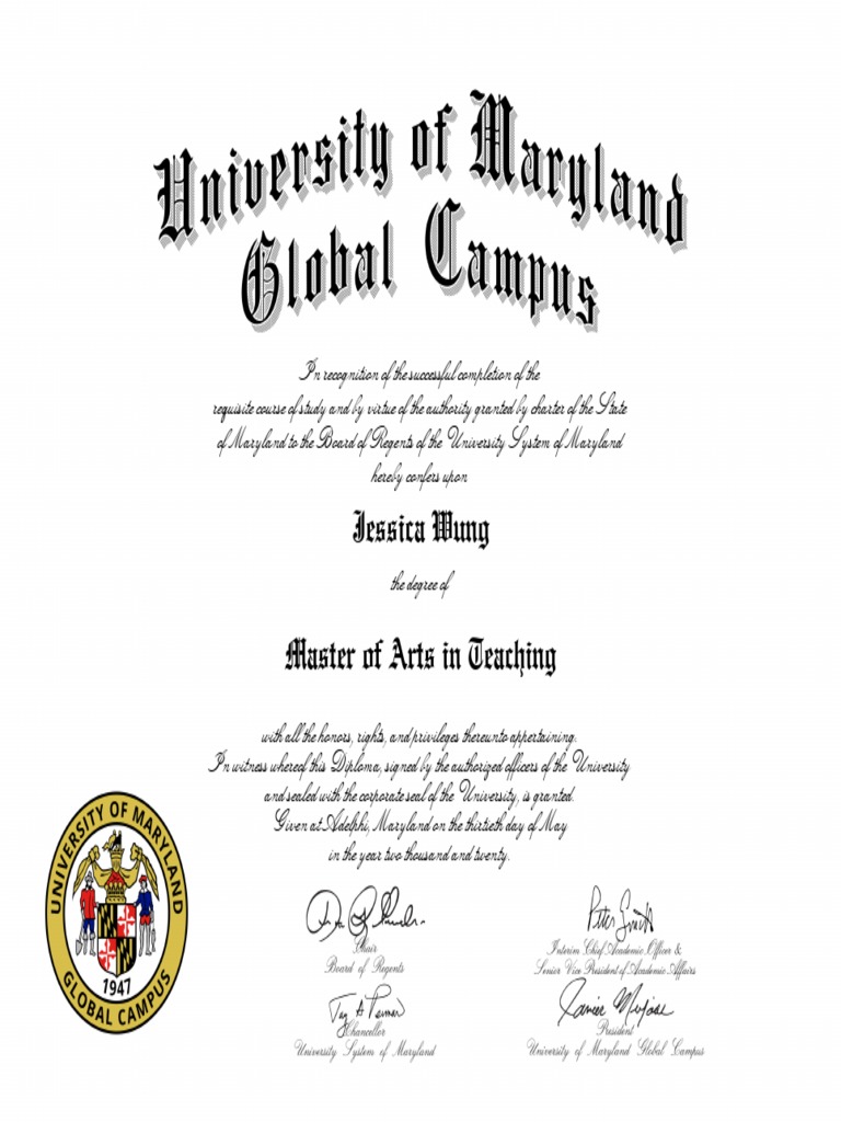 Umgc Mat Diploma | PDF