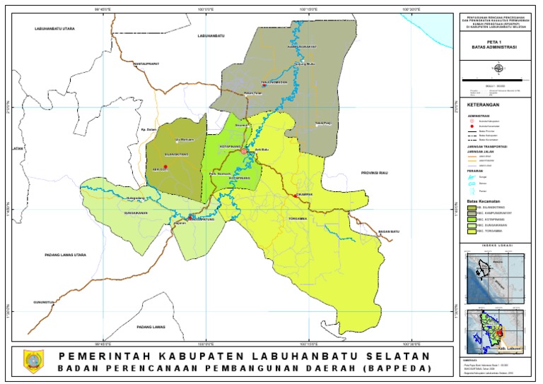 Peta Administrasi Labuhanbatu Selatan | PDF