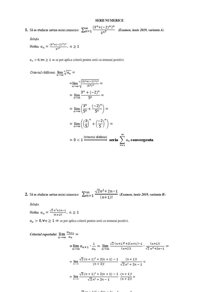 Tutoring 1 ROSE-CSIE - Siruri Si Serii | PDF